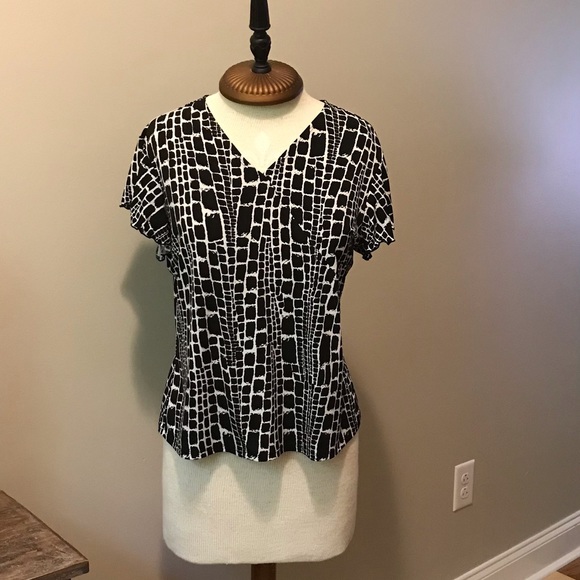 Laura Ashley | Tops | Laura Ashley Vneck Blouse | Poshmark